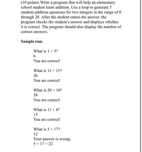 solved 10 ﻿points ﻿write a program that will help an