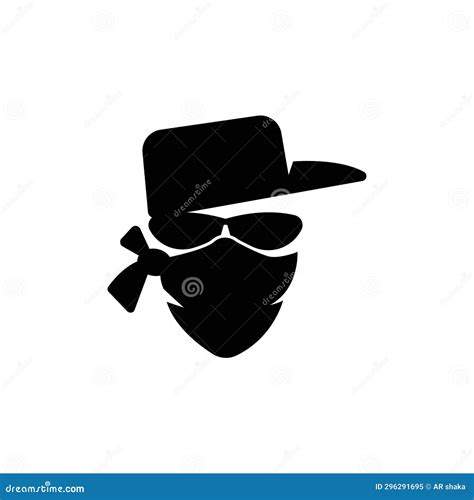 Criminal Mask And Bandit Icon Logo Vector Design Stock Vector