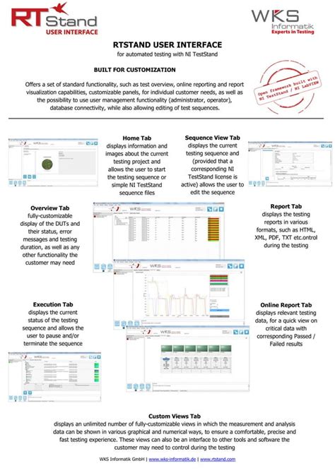 Rtstand User Interface For Ni Teststand Pdf Computing Technology And Computing