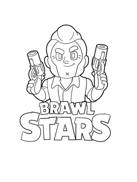 Colt Brawl Stars Coloring Page