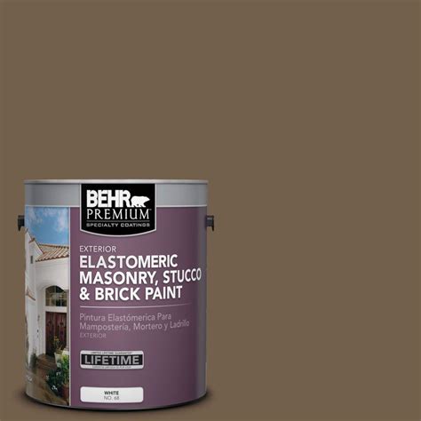 BEHR Premium Gal MS Chestnut Brown Elastomeric Masonry Stucco And Brick Exterior Paint