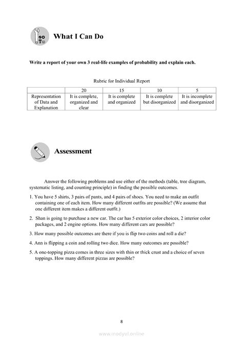 Mathematics Quarter Module Basic Concepts Of Probability Grade