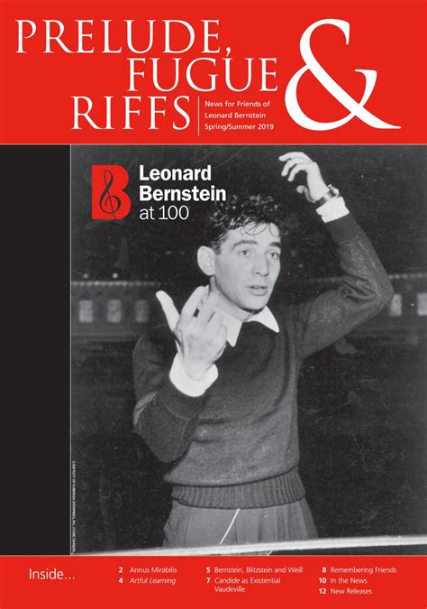 Prelude Fugue And Riffs Springsummer 2019 By The Leonard Bernstein
