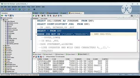 Sql Queries Select Statement Casenvlwild Cardslikedml Youtube