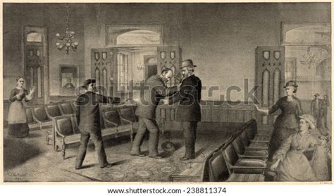 Scene Of The Assassination Of Gen James A Garfield President Of The