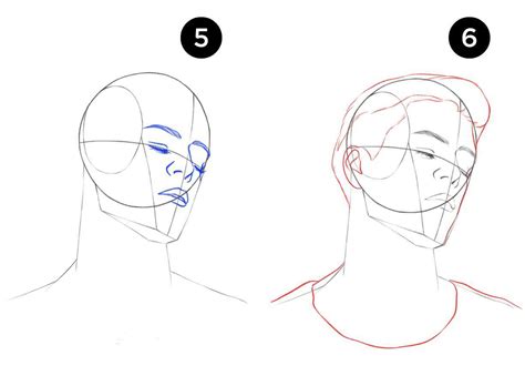 How To Draw A Mans Face Step By Step Guides Of Drawing Portrait From