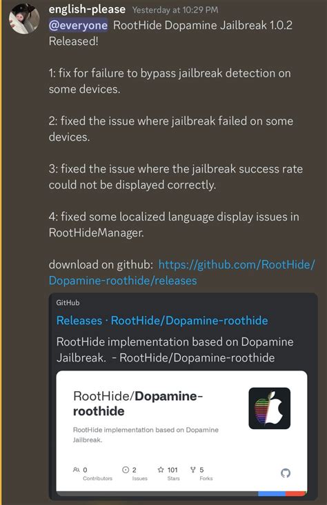 Roothide Jailbreak Detection Bypass For Dopamine Updated To V1 0 2 To Address Apps That Still