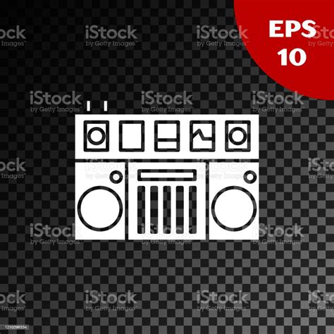 Ilustración De Mando A Distancia Dj Blanco Para Reproducir Y Mezclar