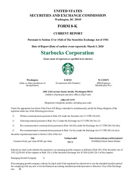 Fillable Online Exhibit 991 To All Starbucks Stakeholders In Recent