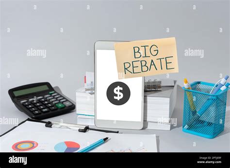 Conceptual Display Big Rebate Conceptual Photo Huge Rewards That Can