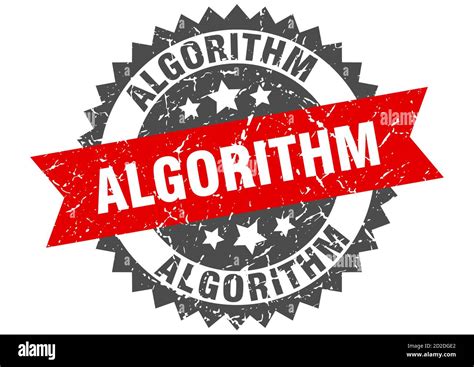 Algorithm Stamp Round Grunge Sign With Ribbon Stock Vector Image And Art Alamy