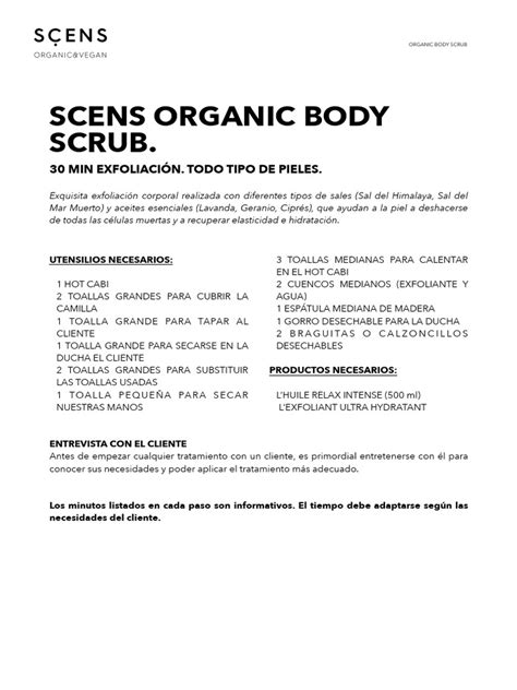 Scens Organic Body Scrub Es Marzo 29 2020 Pdf Pdf Productos