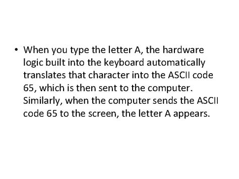 ascii and unicode learning outcomes terms outline ascii