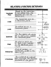 Notes Relations Functions Dictionary Pdf Course Hero