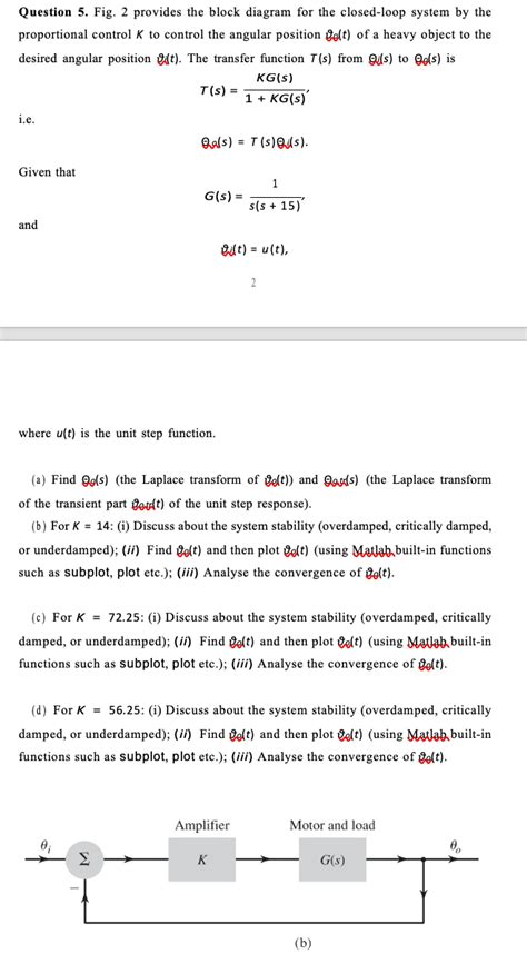 Solved Question 5 Fig 2 Provides The Block Diagram For The Chegg
