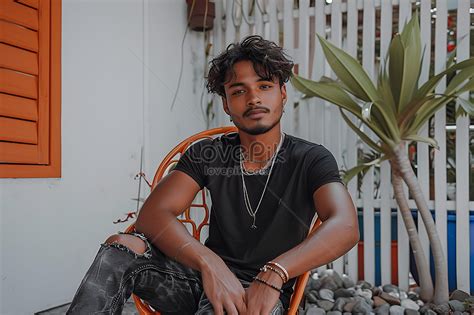 티셔츠를 입은 청년