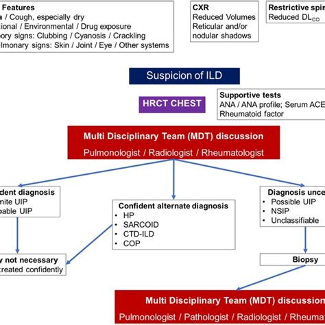 Algorithm For Approach To Diffuse Parenchymal Lung Disease Dpld Cop