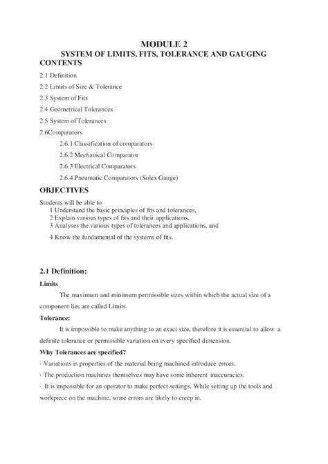 Pdf Module 2 System Of Limits Fits Tolerance And Gauging Imagescourse