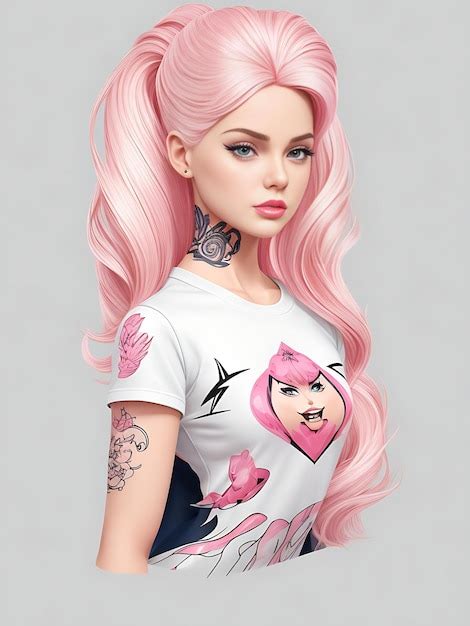 Premium Photo Chic Barbie Doll In Pink Suit Stylish Collectible