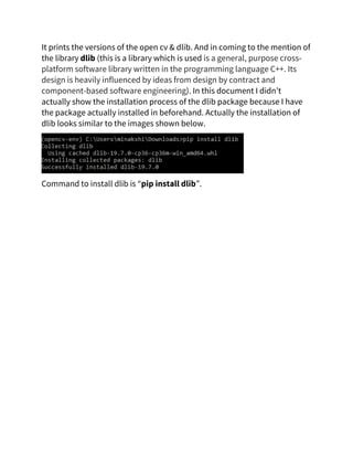 Introduction To TensorFlow And OpenCV Libraries PDF