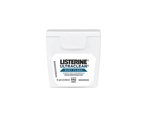 Listerine Ultraclean Teflon Floss Waxed 5 Yards Mint Patient Size 72 Ca 523521800 Supply Clinic