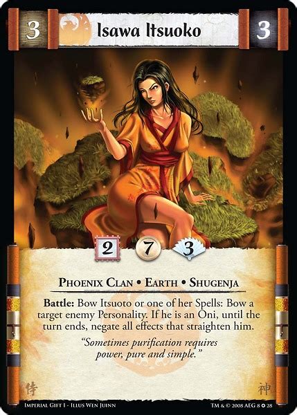 Isawa Itsuokocard L5r Legend Of The Five Rings Wiki Fandom