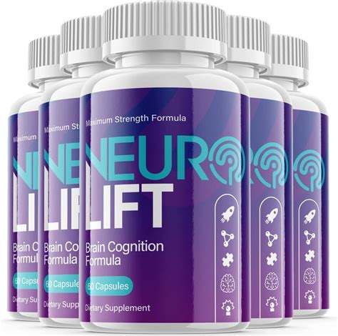 5 Pack Neuro Lift Nootropic Memory Booster Dietary Supplement For Focus Memory Clarity