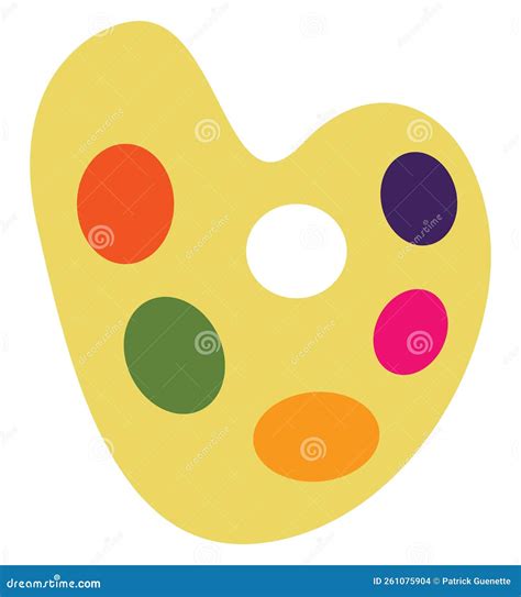 Yellow Color Pallette Icon Stock Vector Illustration Of Tool Color