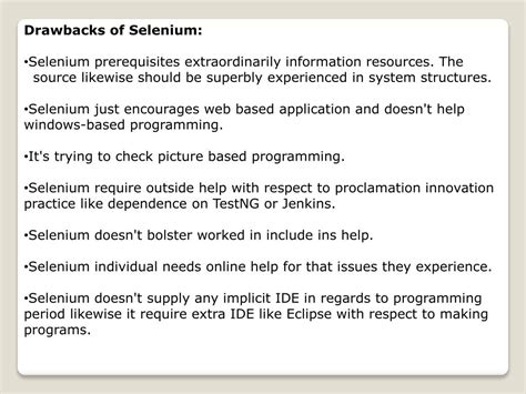 Ppt Selenium Training In Chennai Best Selenium Testing Training