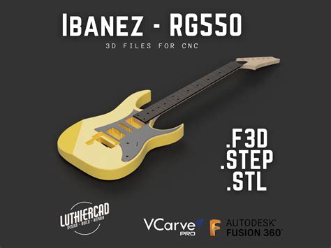 Ibanez Rg550 3d Models For Cnc F3d Skp Step Instant Download Etsy