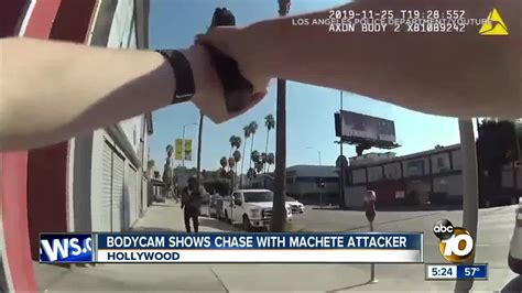 Video Shows Officers Confronting Machete Wielding Man