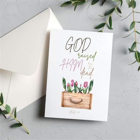 Set Of 4 Scripture Easter Cards Printable Cards Christian Easter