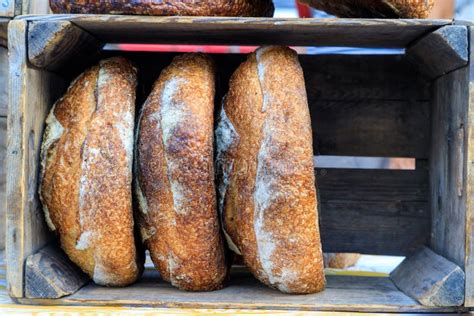 Organic Sourdough Bread Stock Image Image Of Display 253632895
