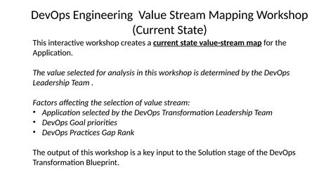 Engineering Devops Value Stream Mapping Workspptx