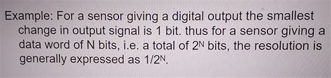 Solved Example For A Sensor Giving A Digital Output The