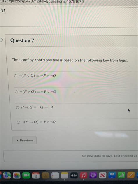 Solved The Proof By Contrapositive Is Based On The Following
