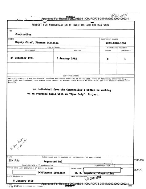 Request For Authorization Of Overtime And Holiday Work Documentcloud