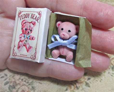 Teddy Bear Dollhouse Miniature Toy Bear Dollhouse Nursery Toy