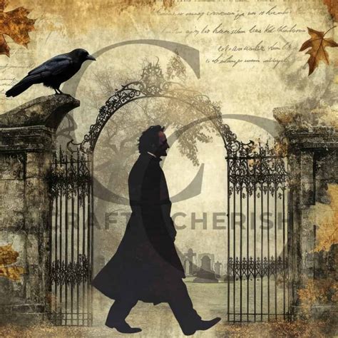 Whimsical Edgar Allan Poe Digital Images Craft And Cherish
