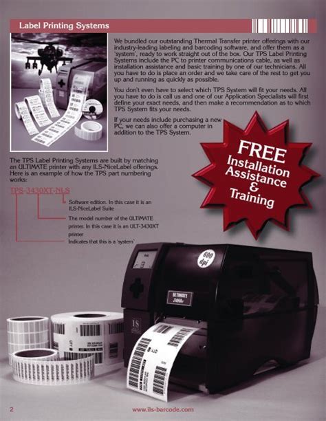 Label Printing Systems Industrial Labeling Systems Corp