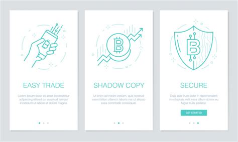 Premium Vector Cryptocurrency And Blockchain Onboarding App Screens