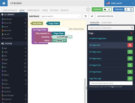 Creating A Horizontal Navigation Menu Ui Builder Backendless Support