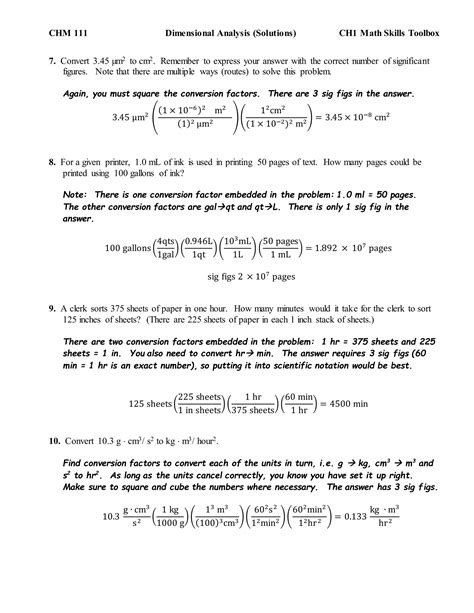 Problem Solution Dimensional Analysis Docx