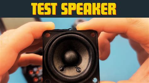 How To A Test Speaker With A Multimeter Youtube