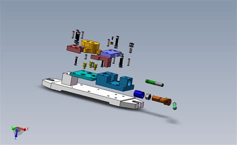 铣平面专用夹具 SOLIDWORKS 2012 模型图纸下载 懒石网