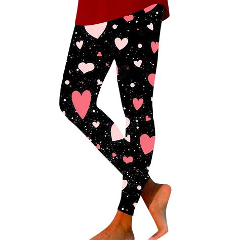 Pmuybhf Female Xxl Grey Legging Womens Valentines Day Leggings Casual