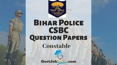 CSBC Bihar Police Constable Previous Question Papers PDF Answers