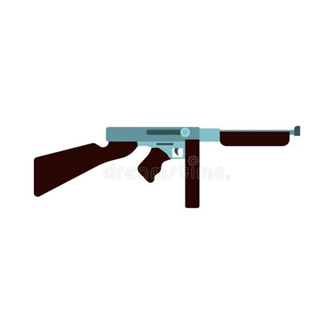 Dise O Retro Del Ejemplo Del Arma Del Icono Del Vector Del Arma Rifle Criminal Del G Ngster Del