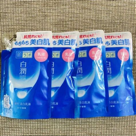 ロート製薬 肌ラボ 白潤 薬用美白乳液 つめかえ用 140ml ×4｜paypayフリマ