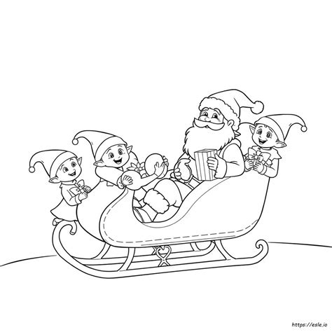 Santa Elf Coloring Pages